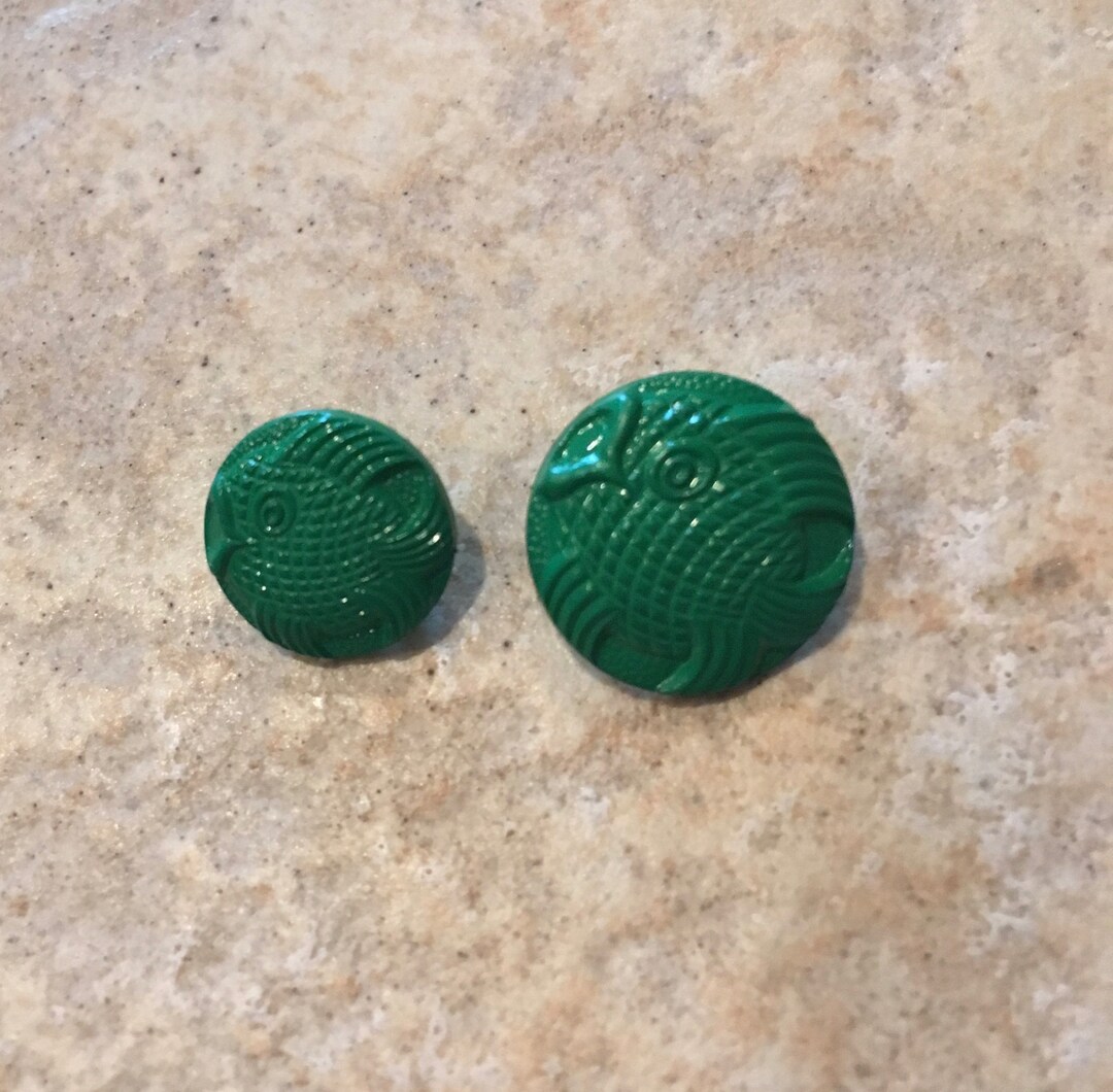 Small Green Goldfish Buttons Vintage 1/2 11 MM - Etsy