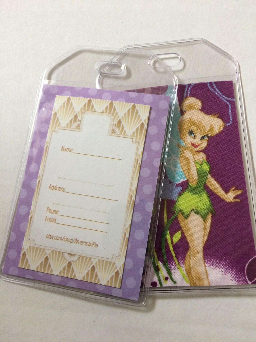Luggage Tags Disney Tinkerbell Pair Travel Accessory Cruise Kids ID ...