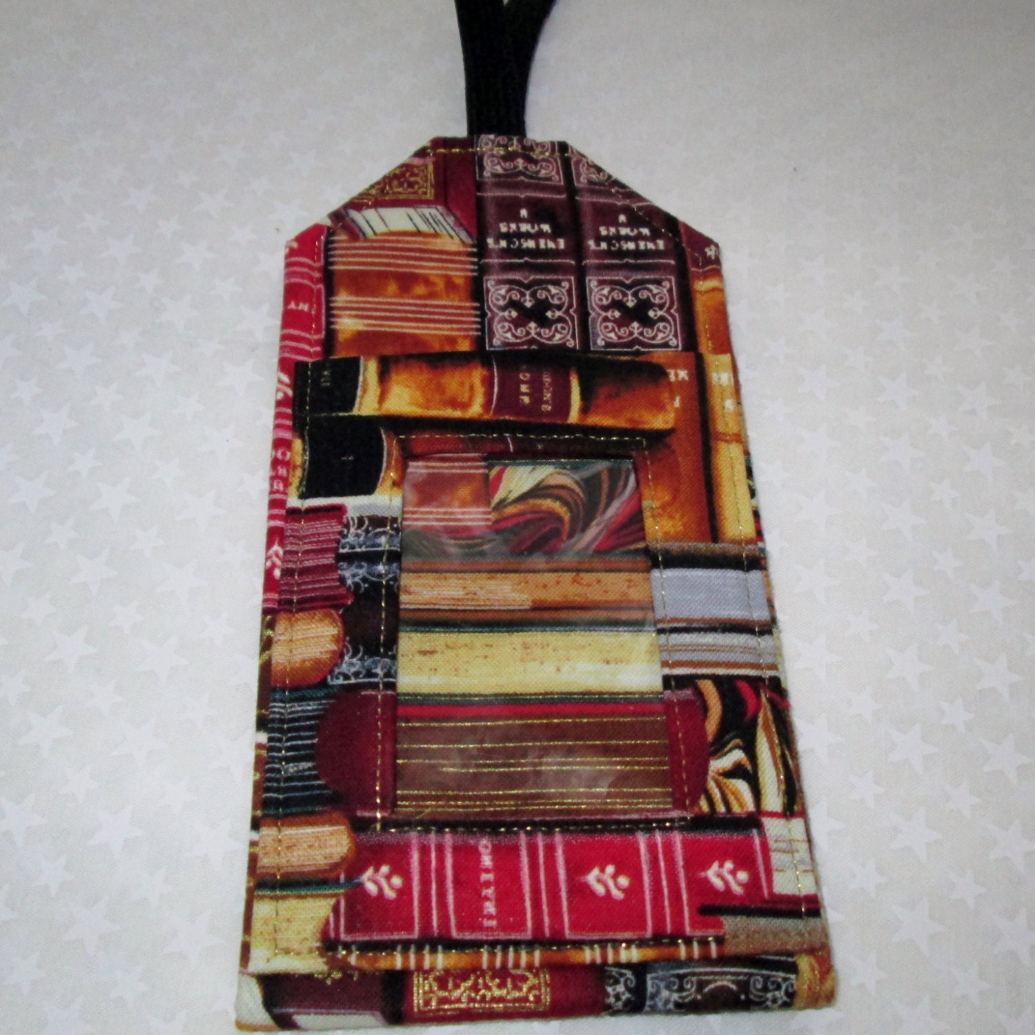 Mini Wallet Gift Card Holder Library Books Fabric & Vinyl - Etsy