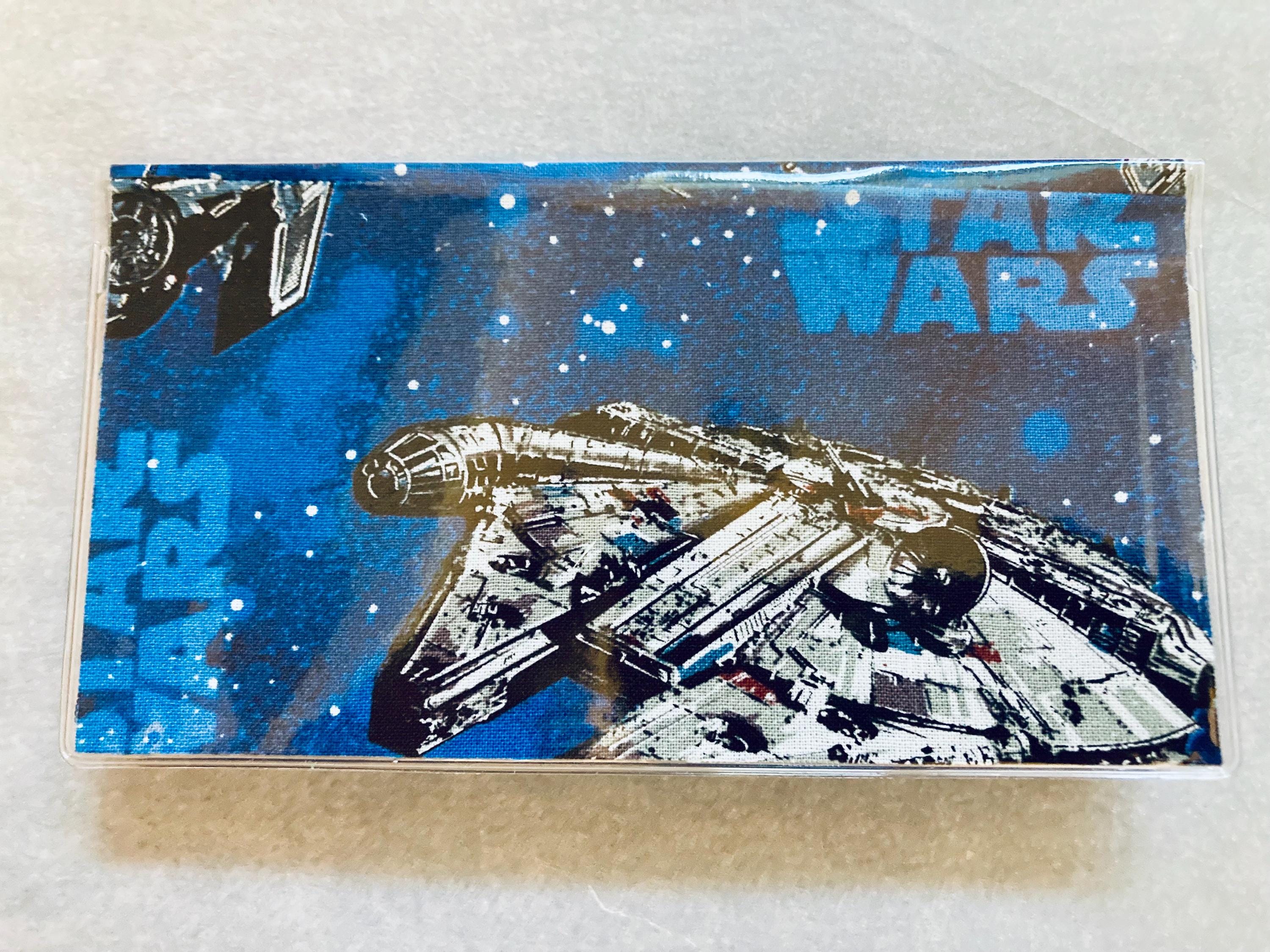CHECKBOOK COVER Star Wars Millennium Falcon Fabric Han Solo Luke ...