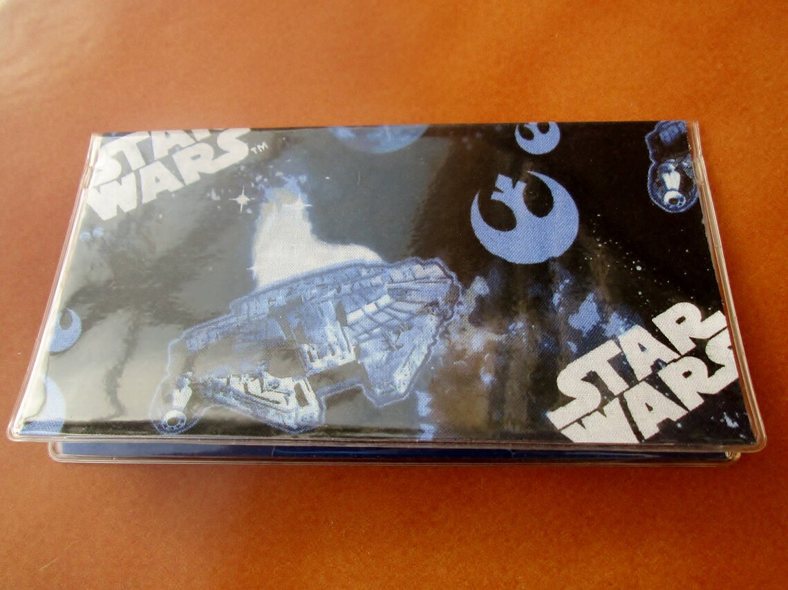 CHECKBOOK COVER Star Wars Millennium Falcon Fabric Han Solo - Etsy