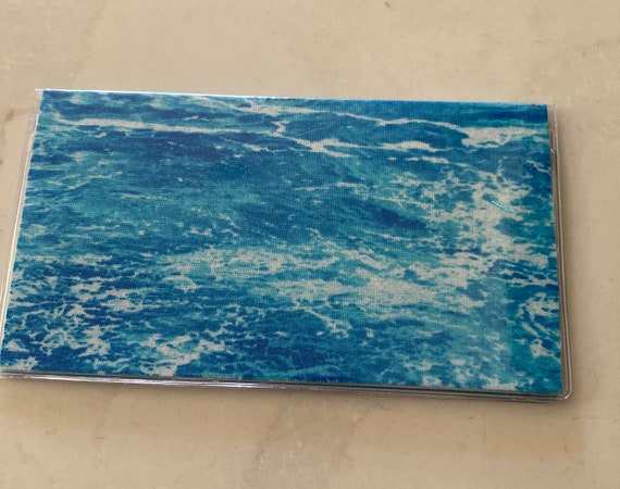 Ocean Waves CHECKBOOK COVER Sea Surf Vinyl Protector Custom - Etsy