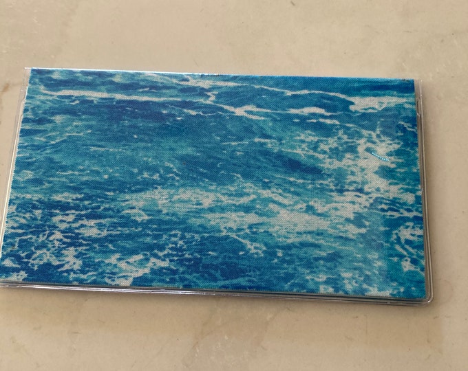 Ocean Waves CHECKBOOK COVER Sea Surf Vinyl Protector Custom Handmade ...