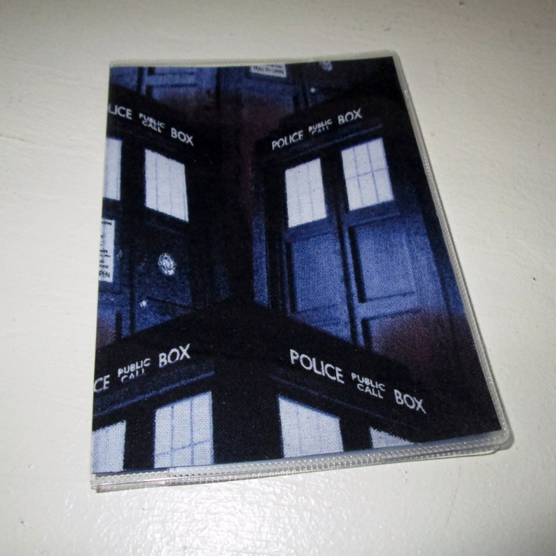 Dr Who Tardis Passport Cover 2 Interior Pockets Fabric With - Etsy