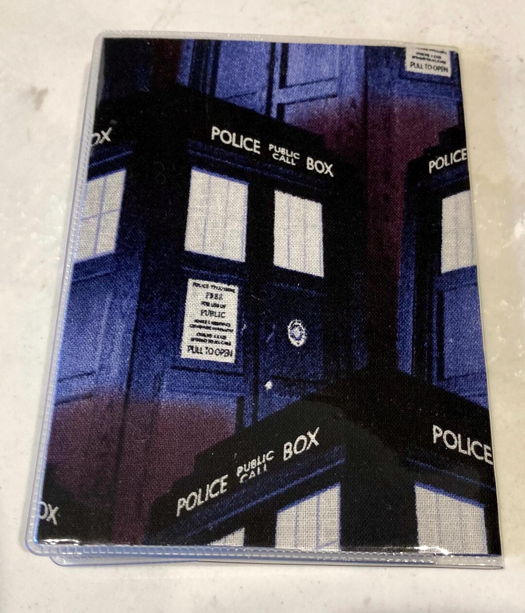 Dr Who Tardis Passport Cover 2 Interior Pockets, Fabric With Vinyl ...