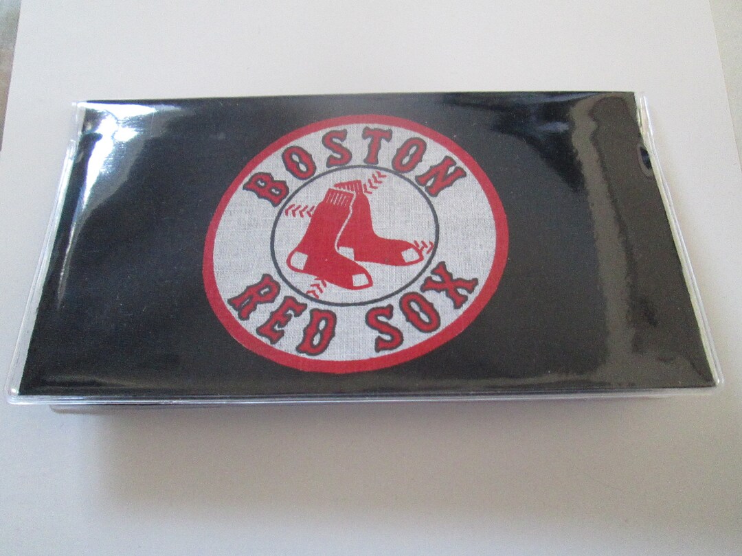 Boston Red Sox CHECKBOOK COVER Fabric and Vinyl Holder Protector Travel ...