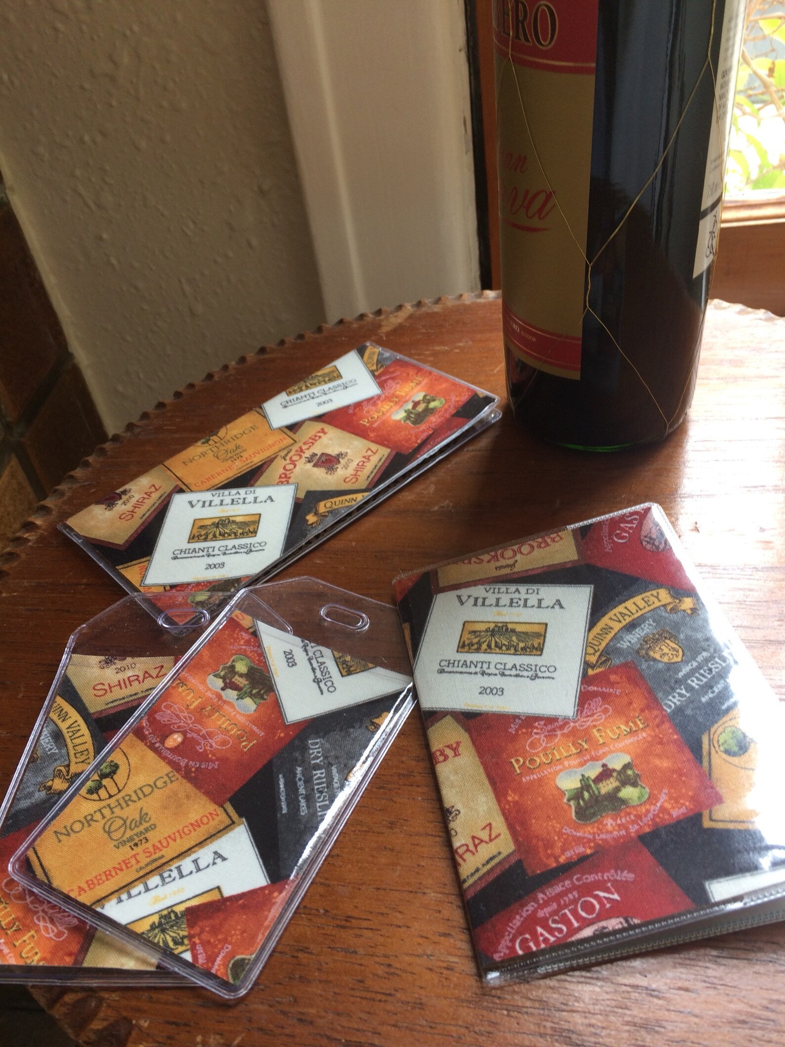 Wine Labels CHECKBOOK COVER Fabric and Vinyl Holder Protector - Etsy