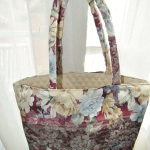 Tote Bag Cottage Flowers Market Beach Craft Overnight Bag Vegan Purse ...