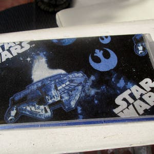 CHECKBOOK COVER Star Wars Millennium Falcon Fabric Han Solo Luke ...