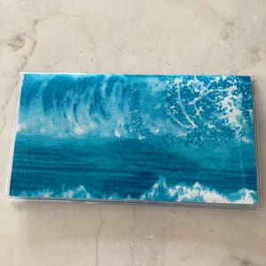 Ocean Waves CHECKBOOK COVER Sea Surf Vinyl Protector Custom - Etsy
