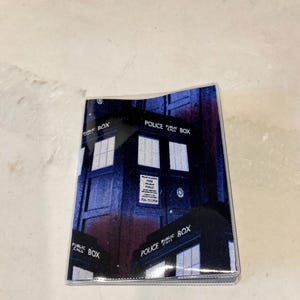 Dr Who Tardis Passport Cover 2 Interior Pockets, Fabric With Vinyl ...
