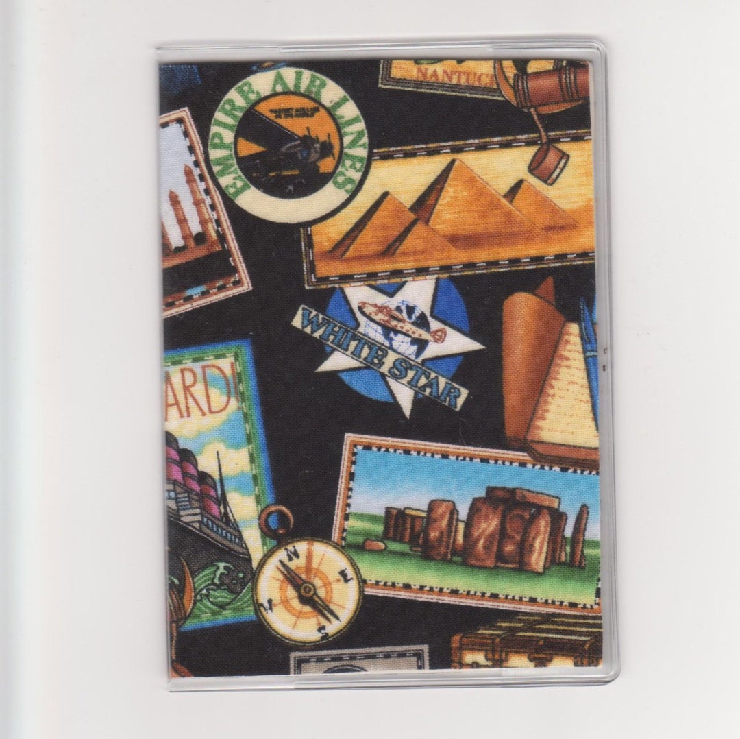 Passport Cover Vintage Travel Posters Fabric & Vinyl Retirement Gift ...