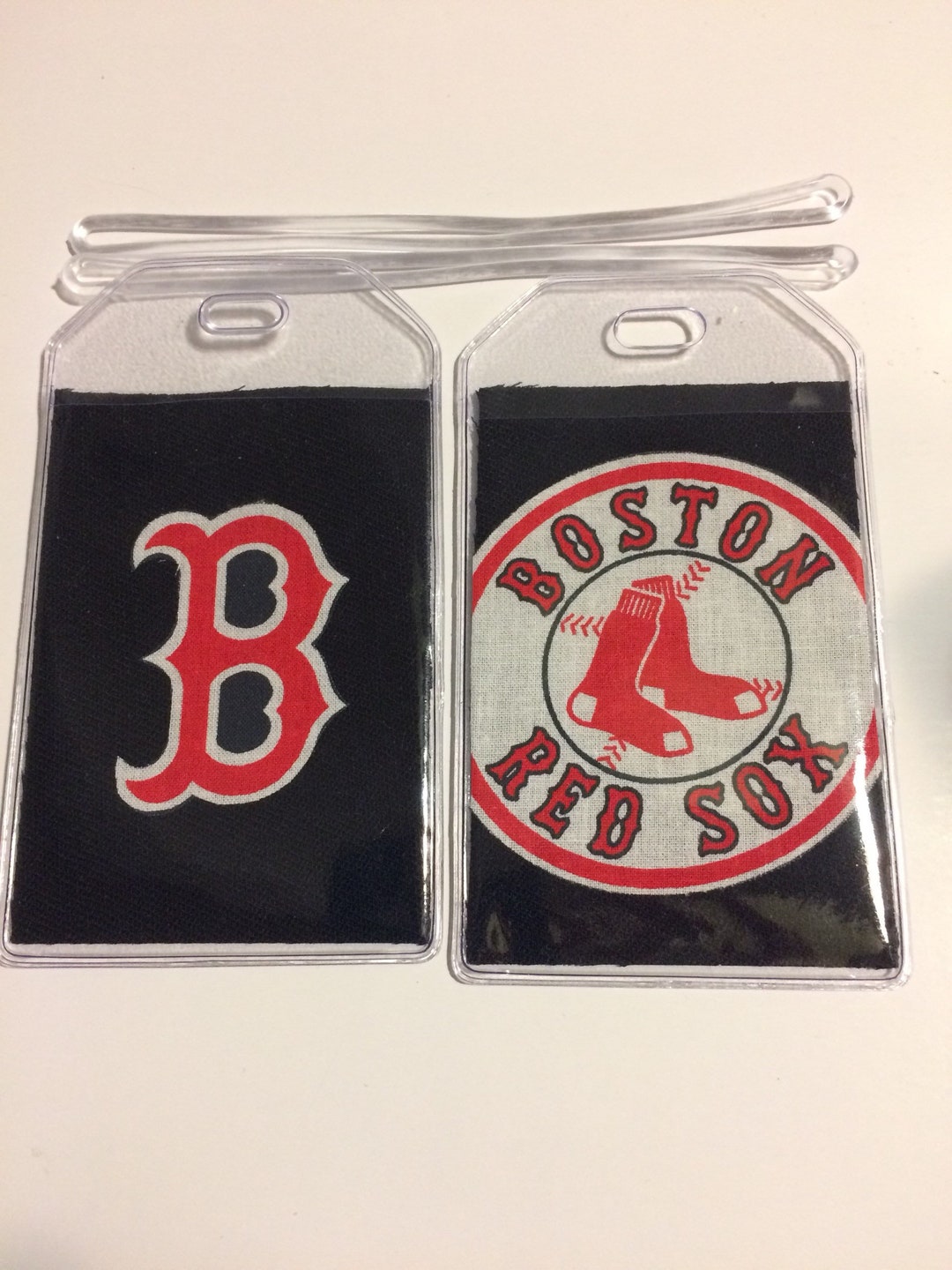 Boston Red Sox Luggage Tag Pair Gift Card Holder Travel Accessory ...