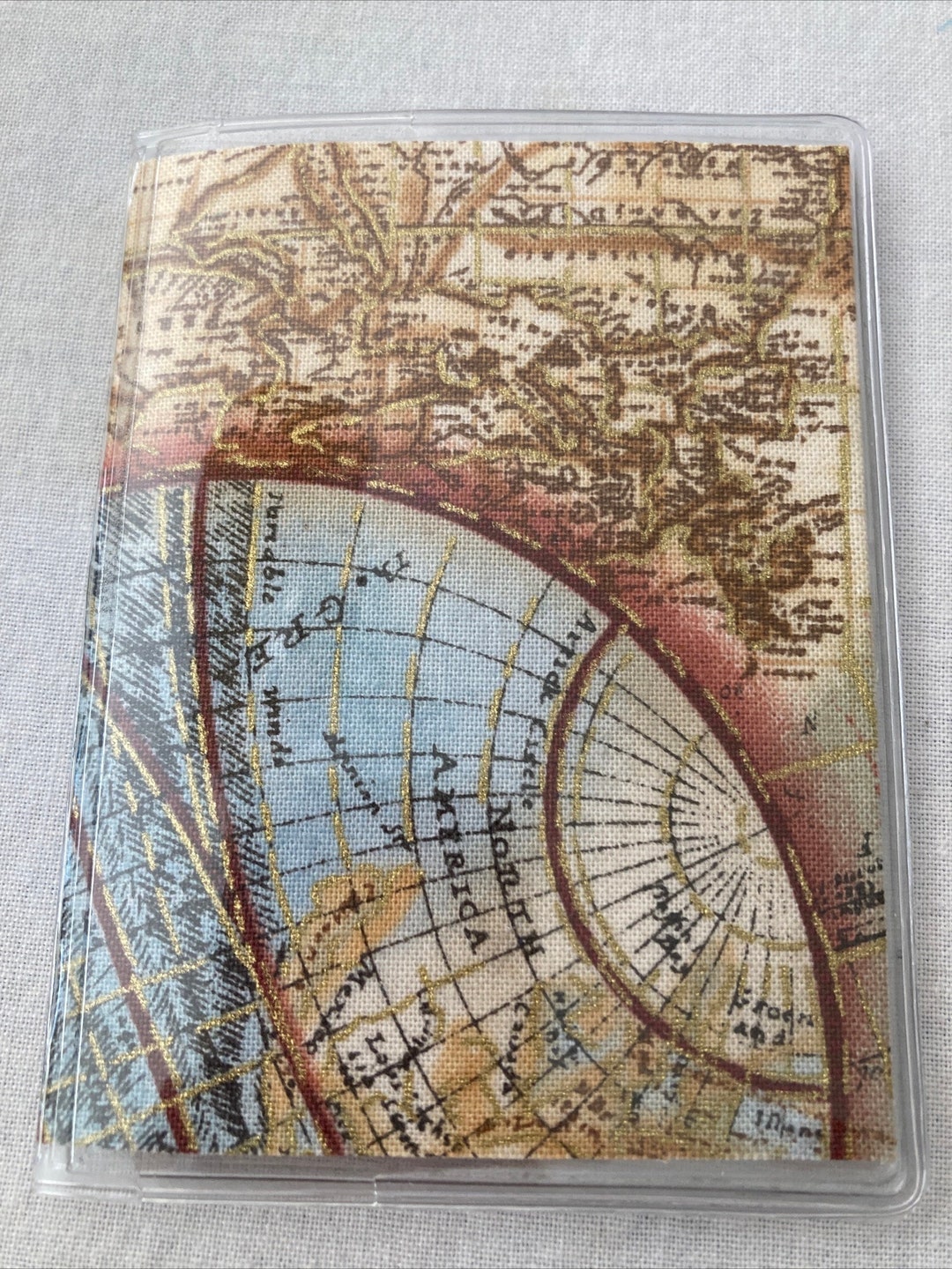 Maps and Globes Card Holder Mini Wallet Protect Bus Pass Subway Card ...