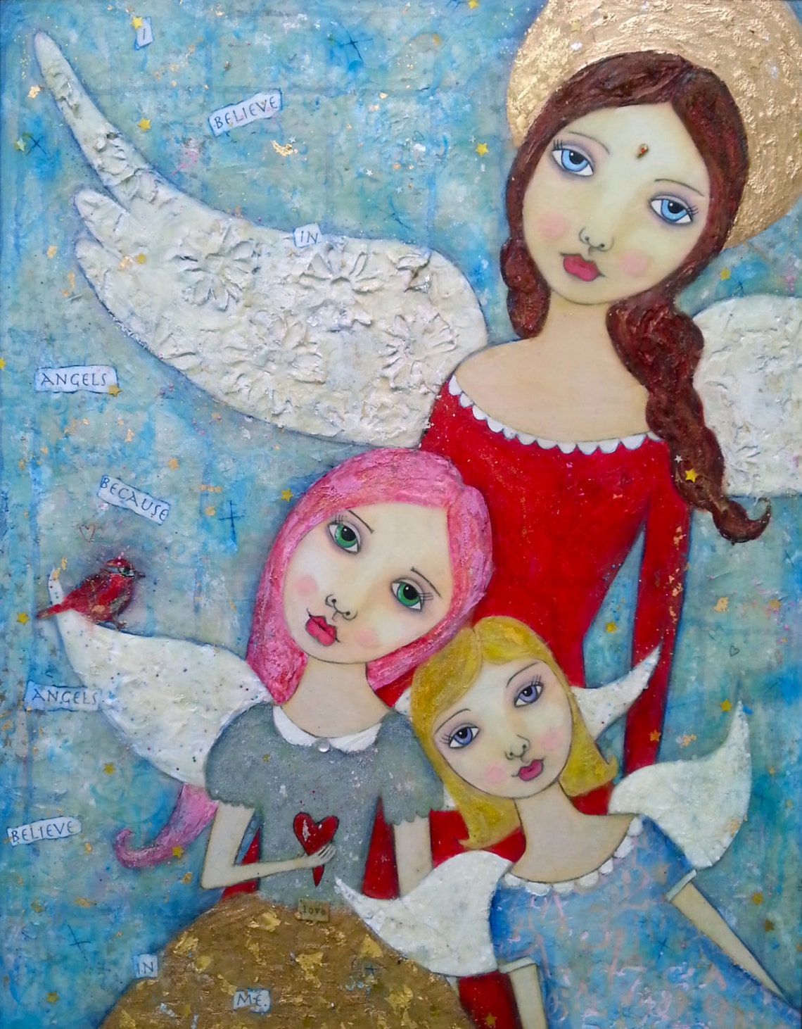 The Three Angels Print of Original Painting - Etsy