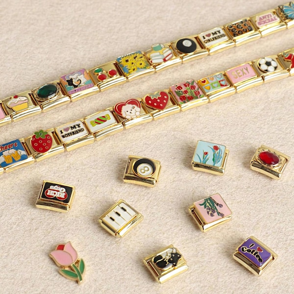 Letter Bracelet Charms - Etsy UK