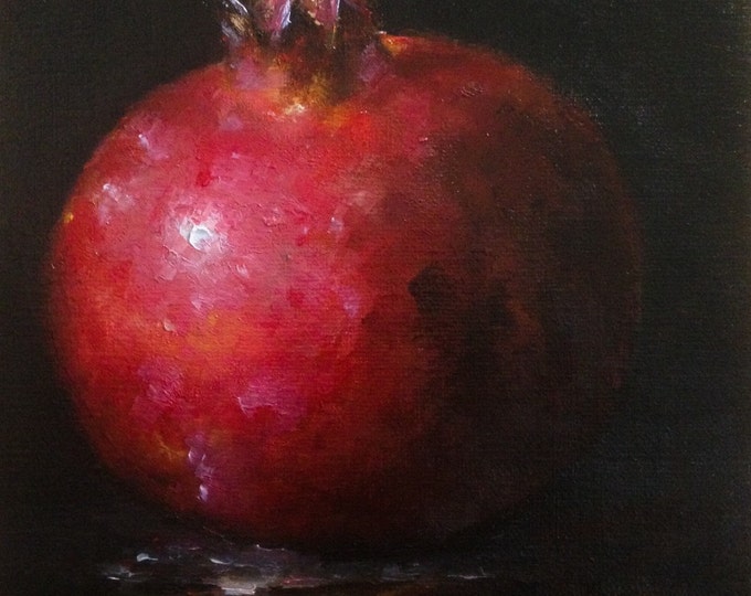 Pomegranate Original Oil Painting by Nina R.aide Still Life Fruit Fine ...