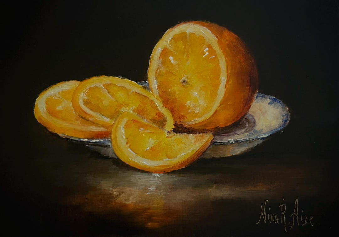 Lemon Still Life Original Oil Painting Fine Art Chiaroscuro Fruit - Etsy