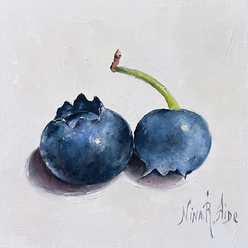 Blueberry Painting - Etsy