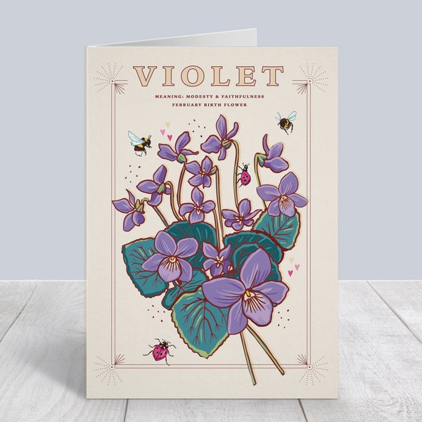 Violet Card - Etsy
