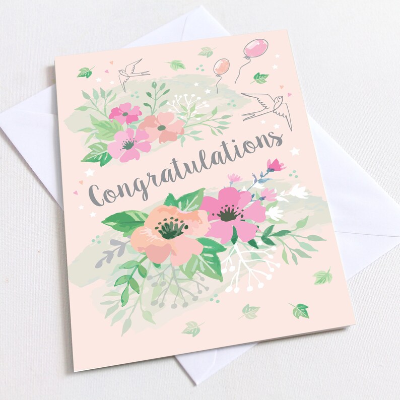 Congratulations Card Large Card A5 Congratulations - Etsy