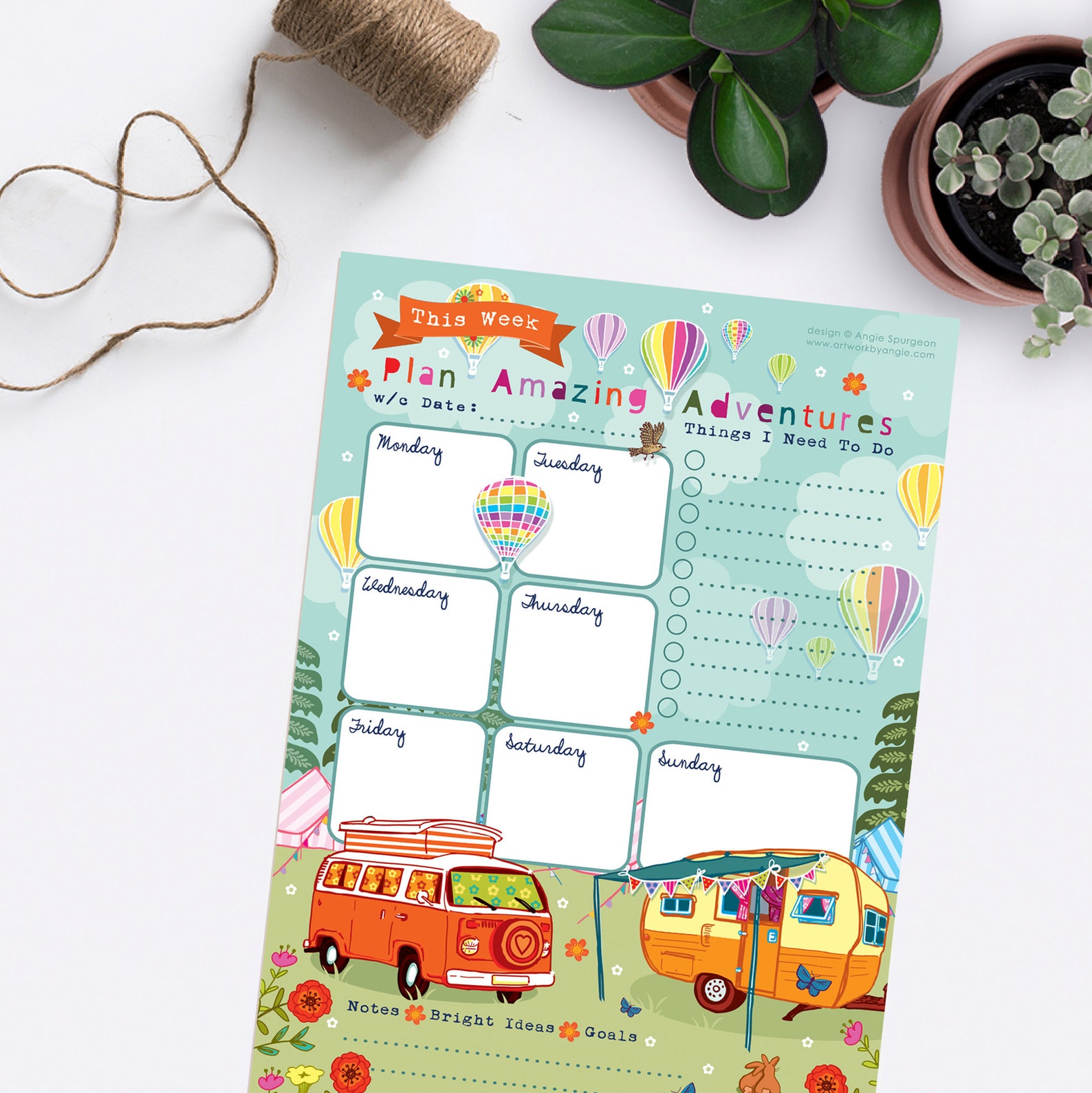 Printable Weekly Planner Adventure and Travel Planner to Do - Etsy