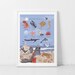Sea Life Poster, Ocean Life Print, Wildlife Illustration, Nature Guide ...