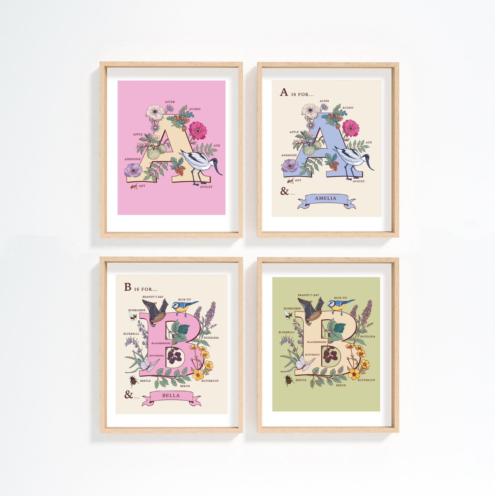 Personalised Letter D Print Initial D Wall Art Nature Guide - Etsy