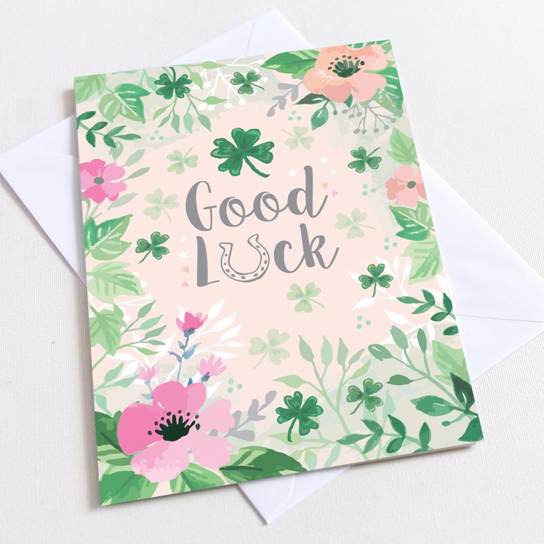 Good Luck Card Large Card A5 Good Luck Luck Card - Etsy
