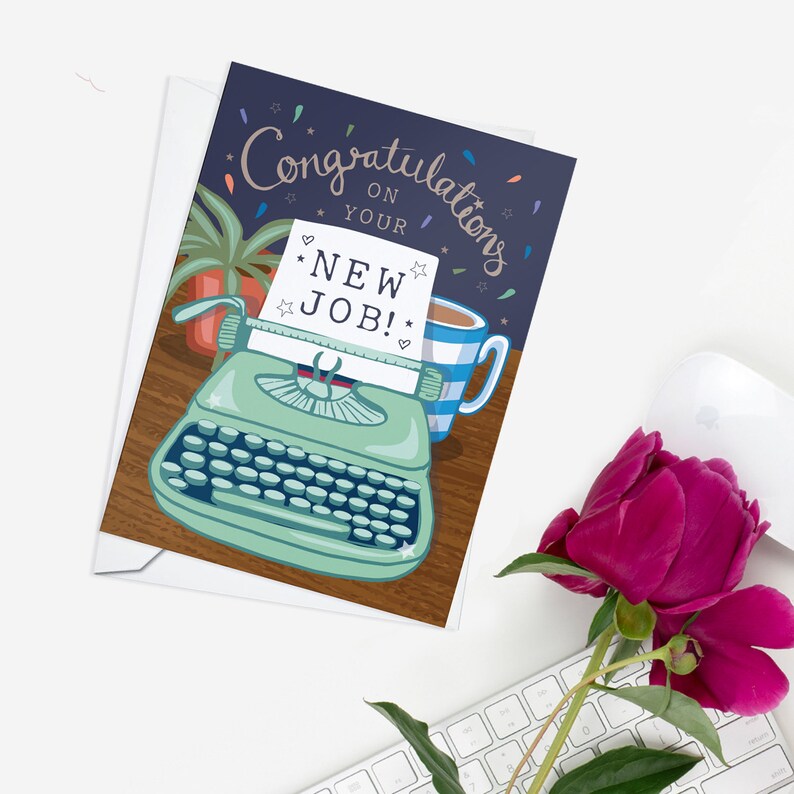 Congratulations on Your New Job Card - Etsy