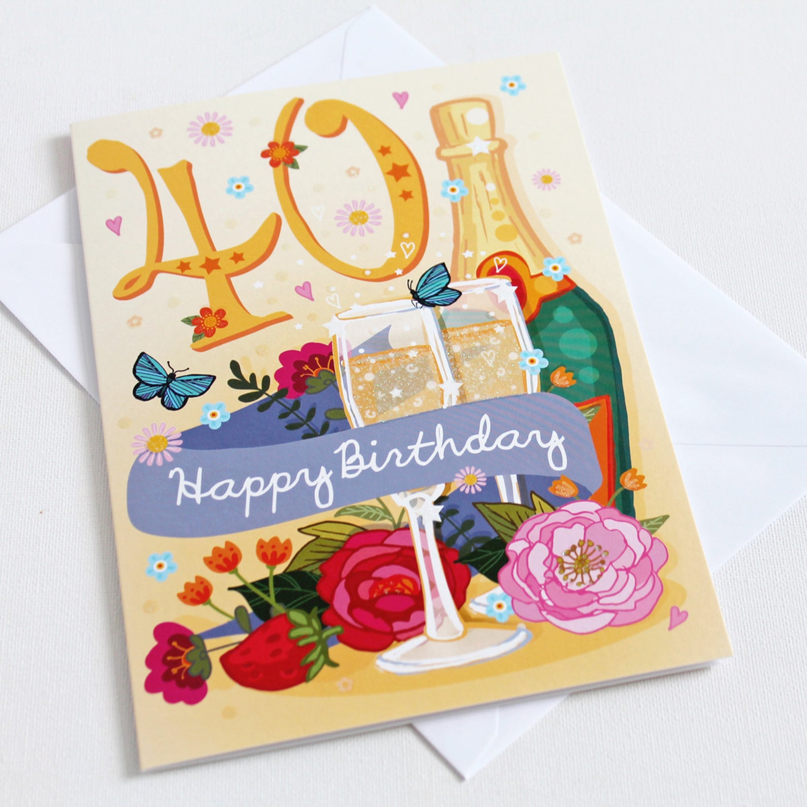 40th Birthday Card Happy 40th Birthday 40th Birthday Card - Etsy