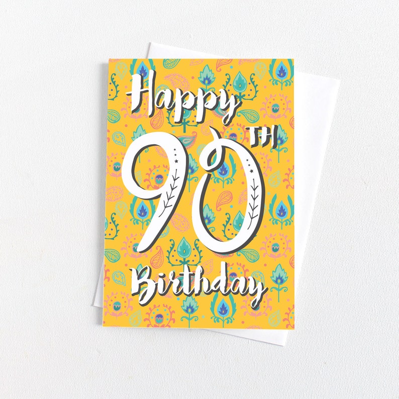 90th Birthday Card Happy Birthday 90 Today Birthday Card - Etsy