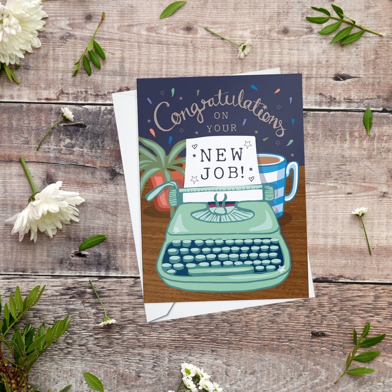 Congratulations on Your New Job Card - Etsy