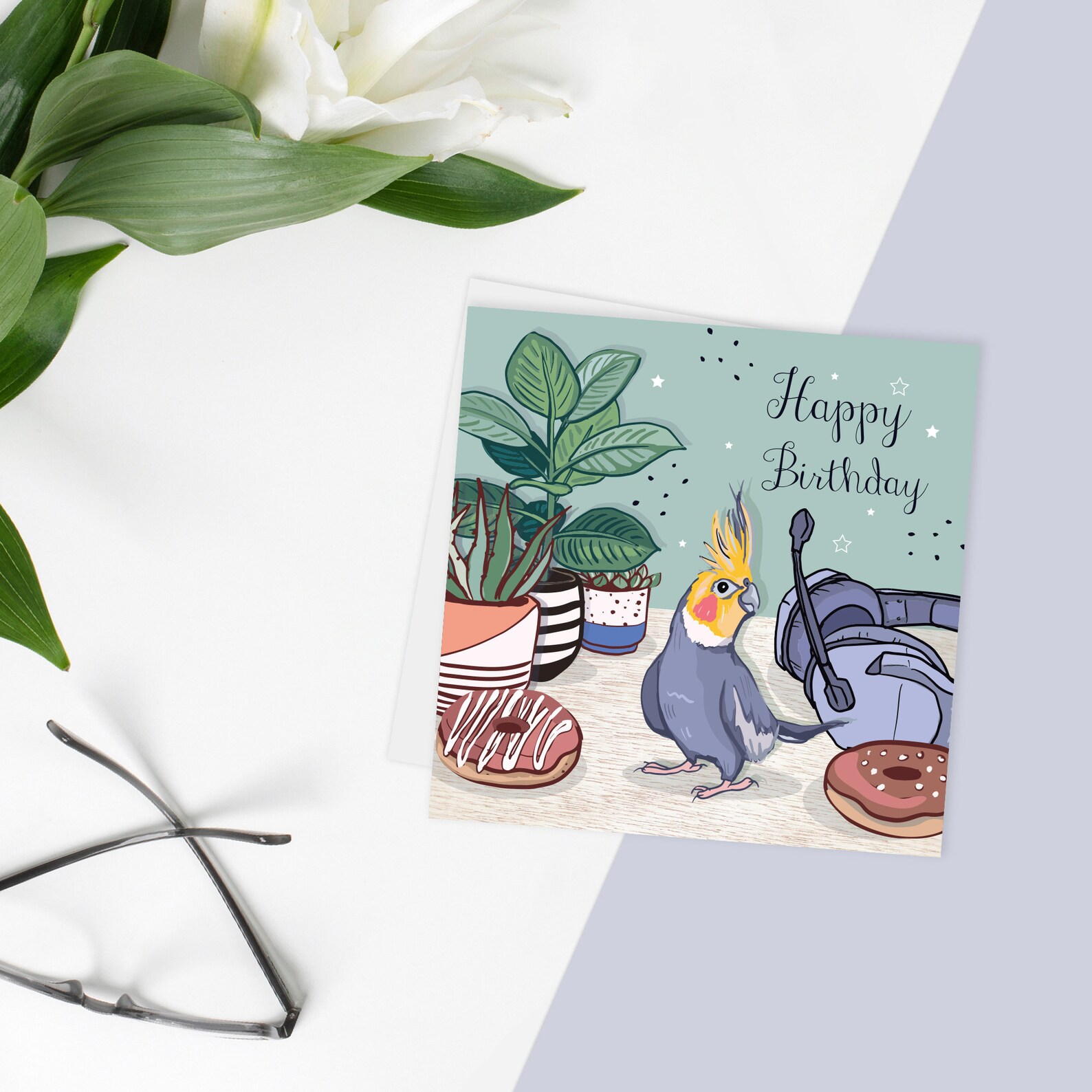 Brother Birthday Card Cute Pet Cockatiel Card Teen or Tween | Etsy