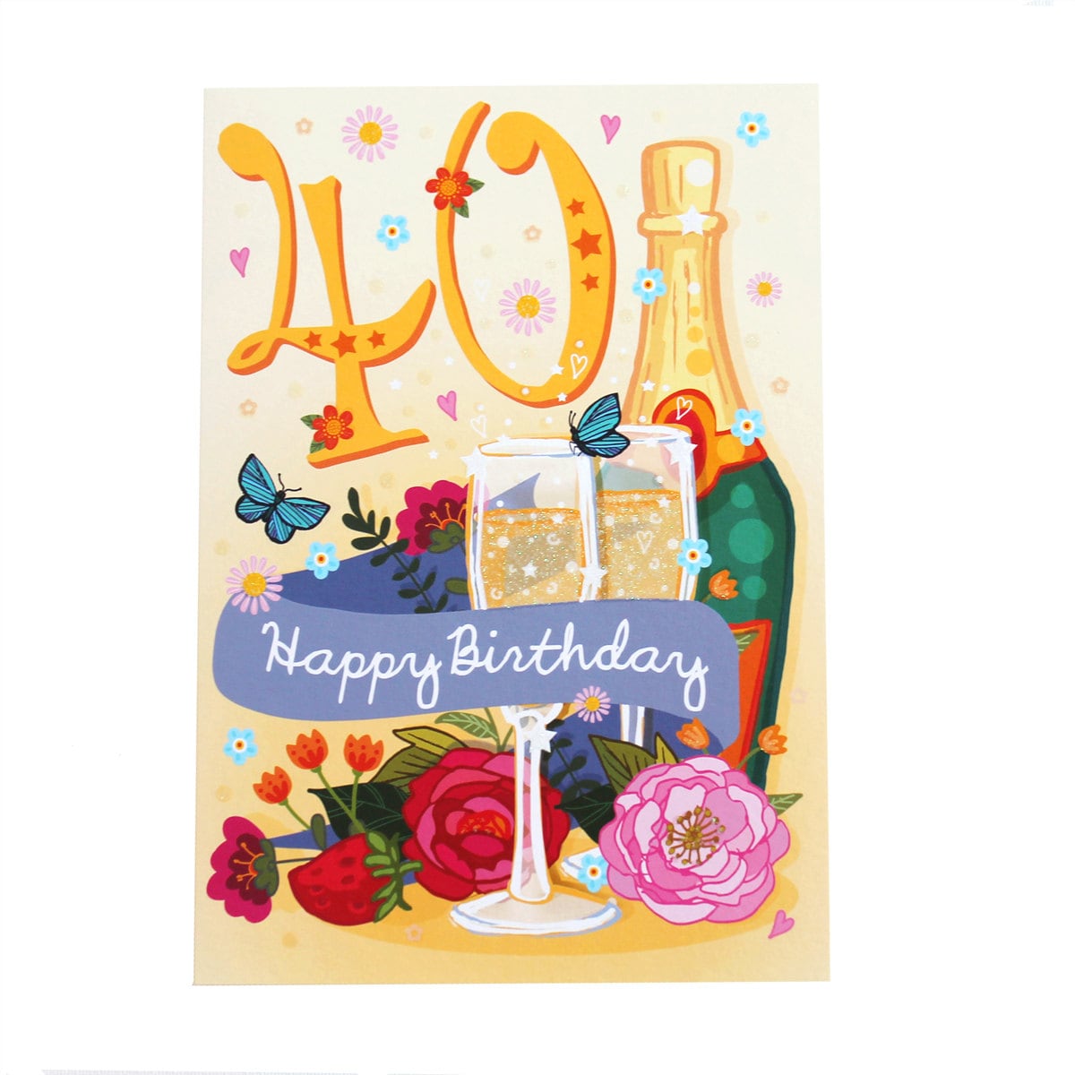 40th Birthday Card Happy 40th Birthday 40th Birthday Card | Etsy