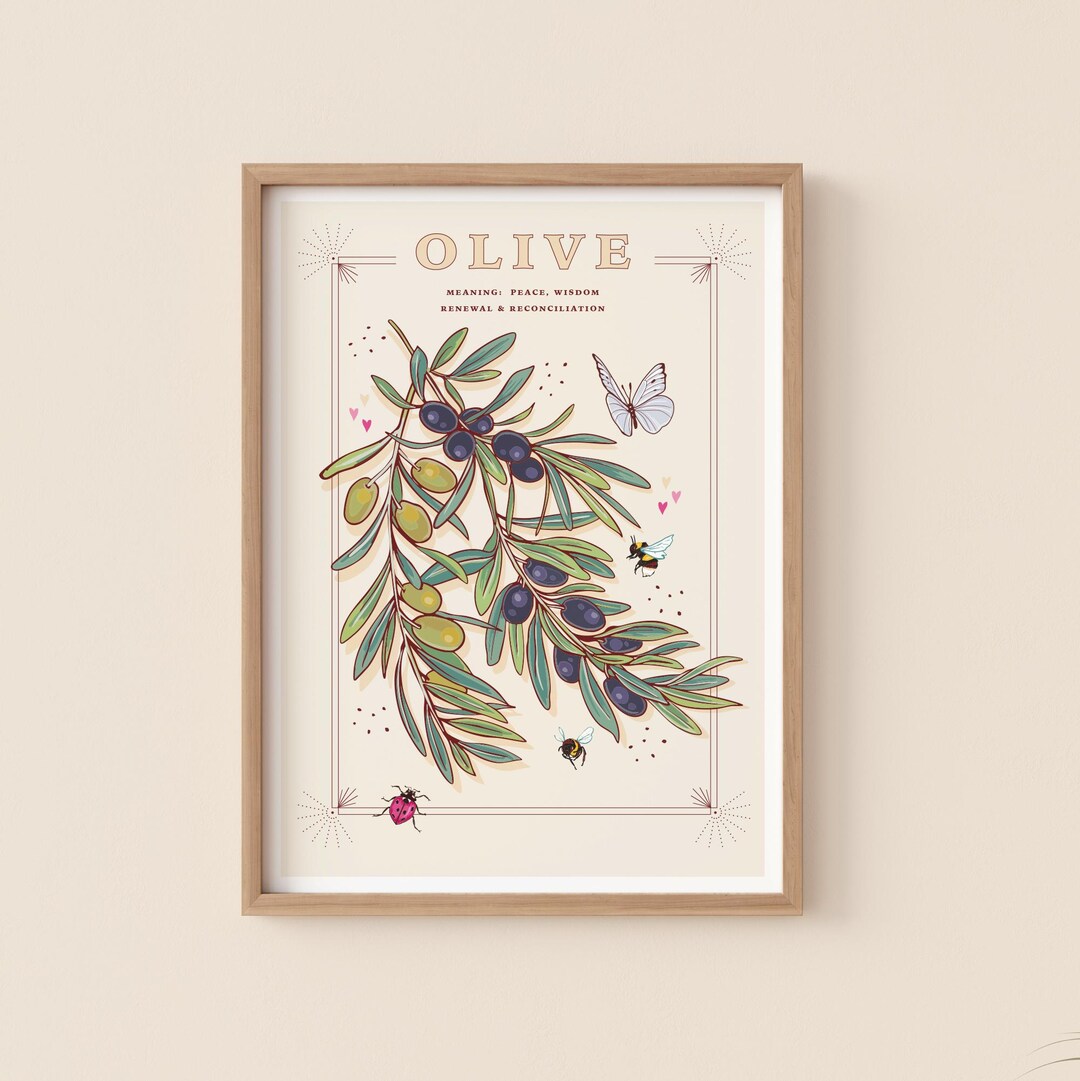 Olive Branch Wall Art Print, Peace Offering Gift - Etsy