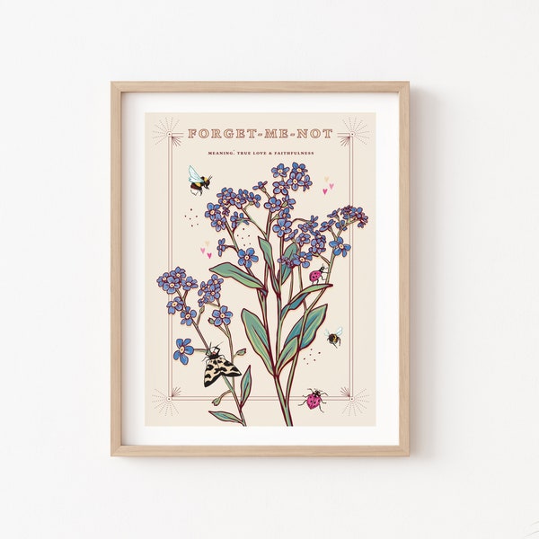 Forget Me Not Art - Etsy