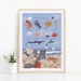 Sea Life Poster, Ocean Life Print, Wildlife Illustration, Nature Guide ...