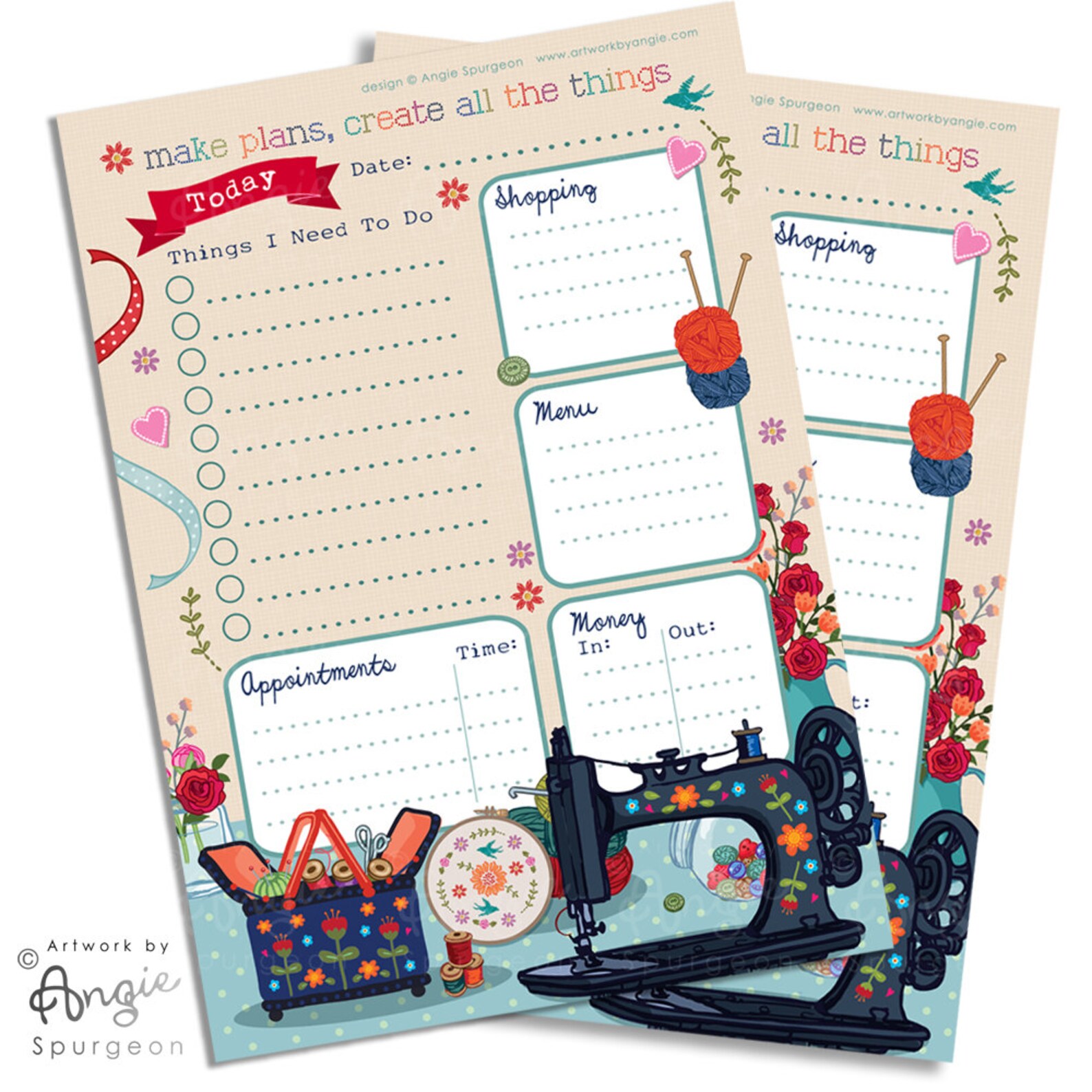 Printable Daily & Weekly Craft Planners | Etsy