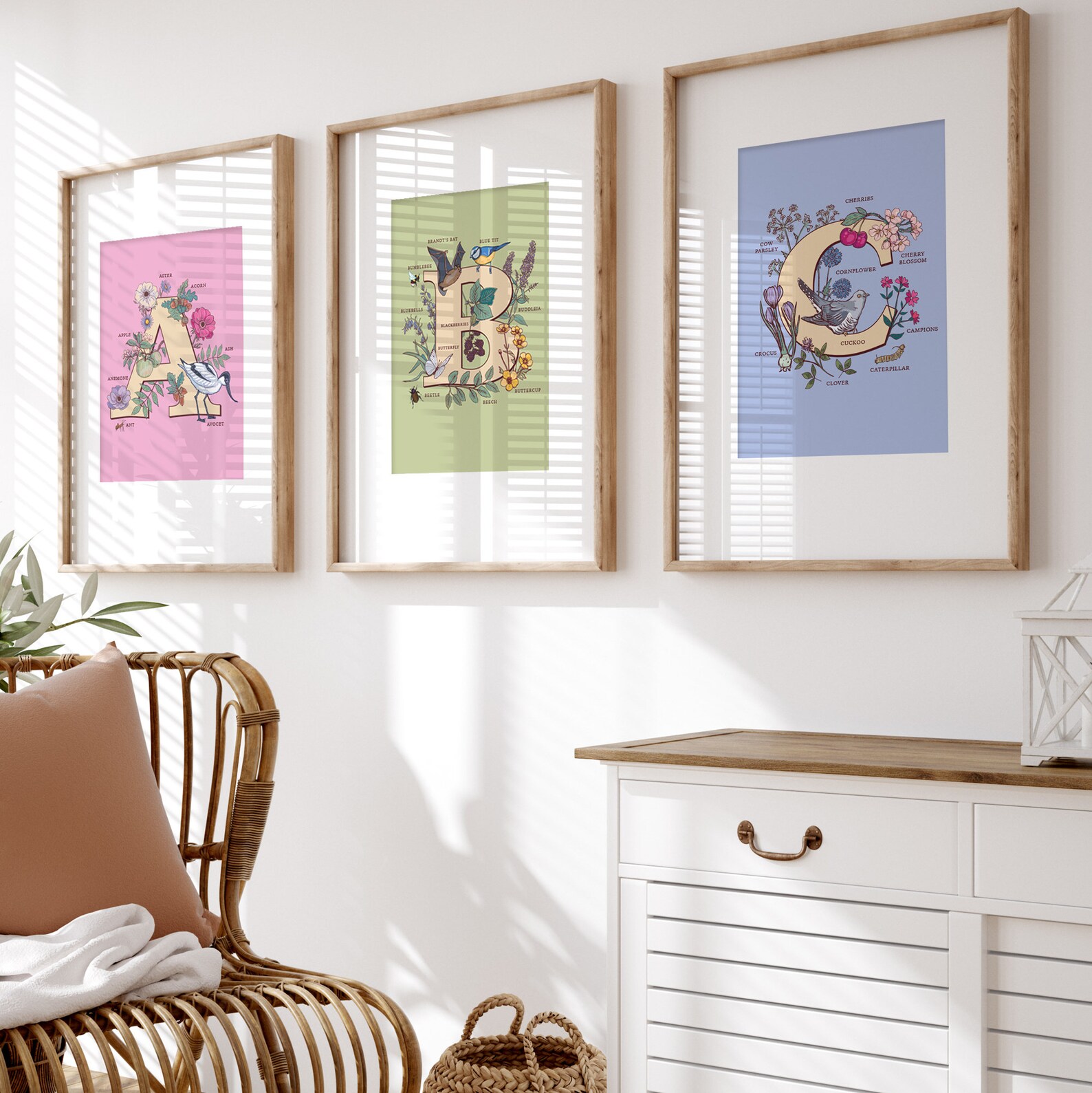 Personalised Letter D Print Initial D Wall Art Nature Guide - Etsy