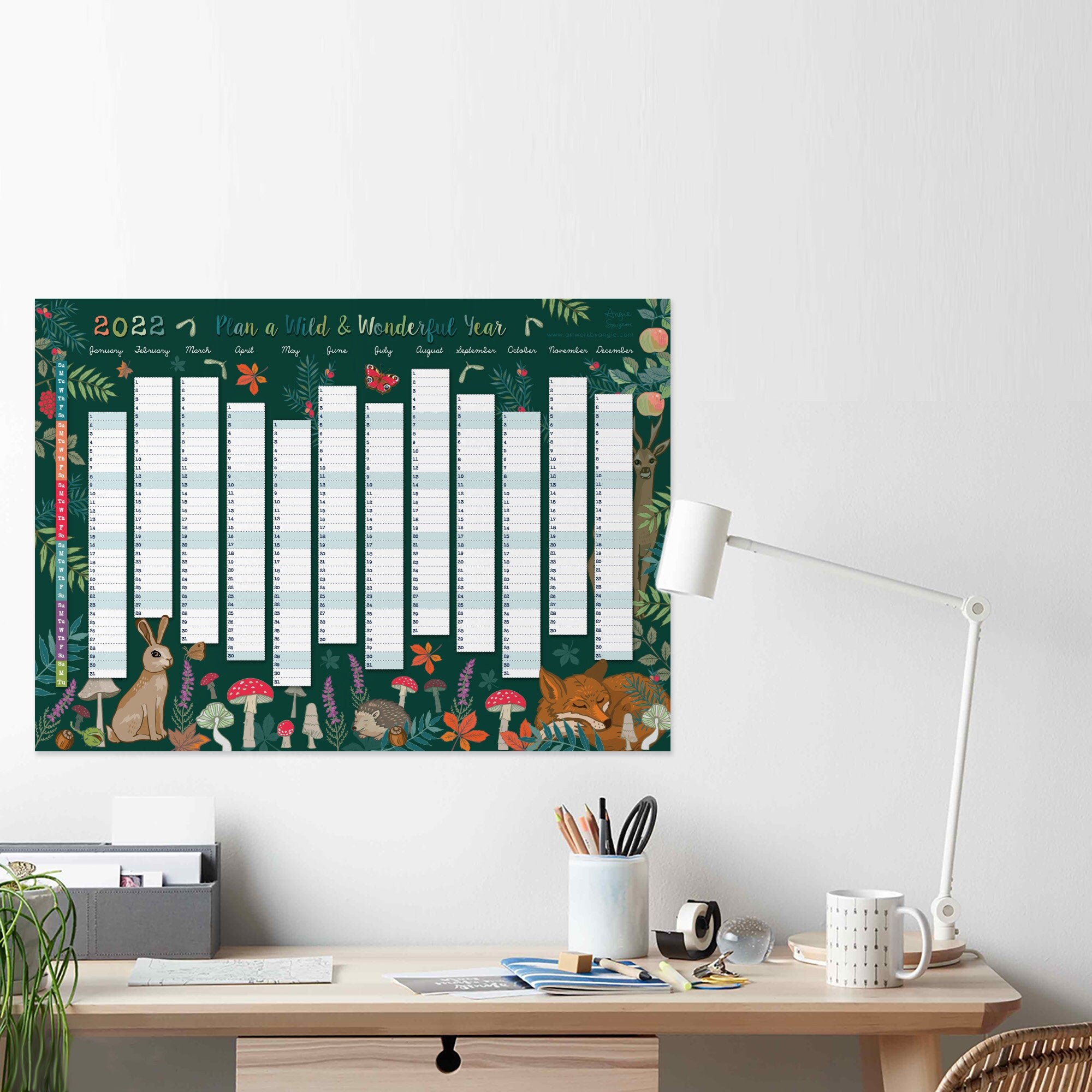 Paper & Party Supplies Paper Calendars & Planners 2022 Wall Planner ...