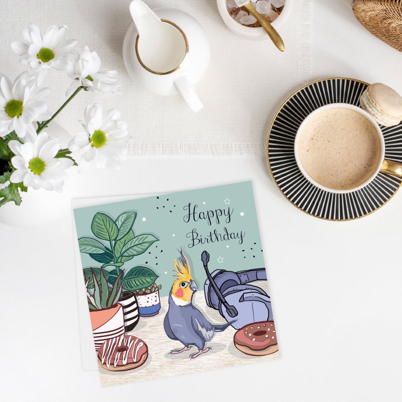 Brother Birthday Card Cute Pet Cockatiel Card Teen or Tween | Etsy