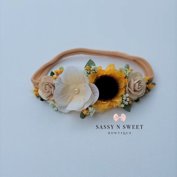 Sunflower Headband - Etsy