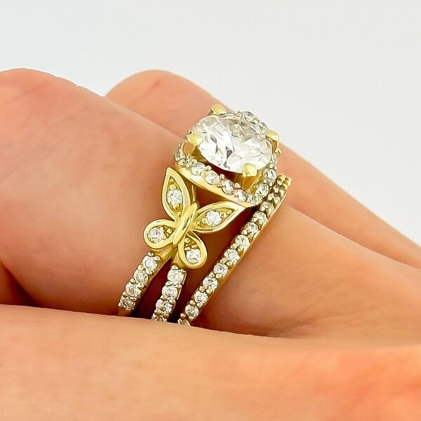 Butterfly Engagement Ring - Etsy