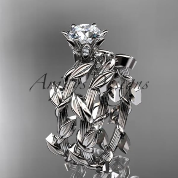 Nature Inspired Wedding Ring Set - Etsy