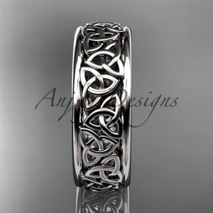 Celtic Infinity Wedding Band 14k Gold Celtic Trinity Knot Wedding Band ...