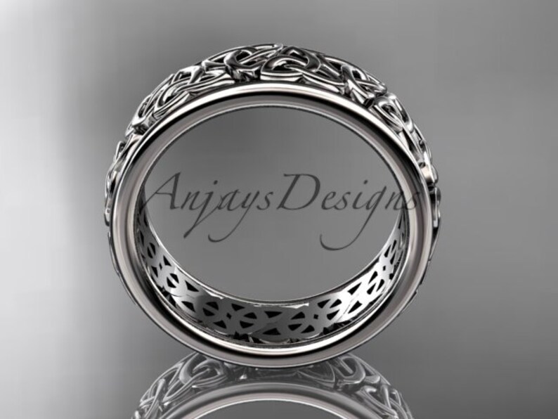 Celtic Infinity Wedding Band 14k Gold Celtic Trinity Knot - Etsy