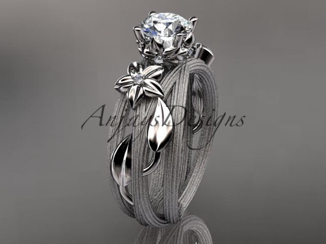 Flower Vine Engagement Ring
