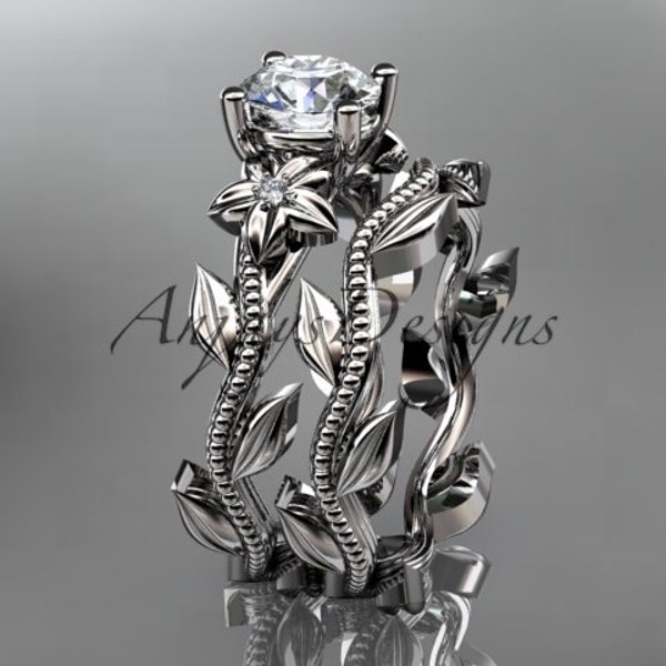 Floral Wedding Ring - Etsy