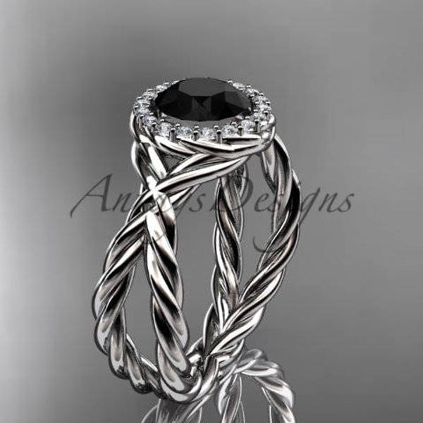 Rope Engagement Ring - Etsy